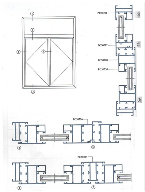 Anodized aluminum door frame extrusions , aluminum extrusion profiles