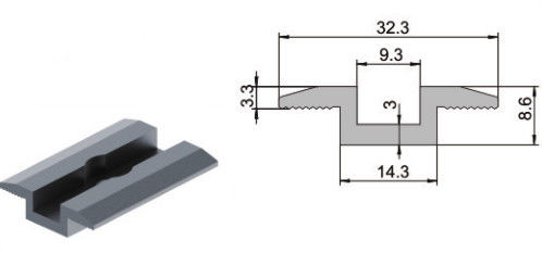 Aluminum Mid Clamp For Solar Roof Mounting Systems / Mid Clamp Solar ...